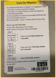 What do Stickers In Washing Machine Indicate?