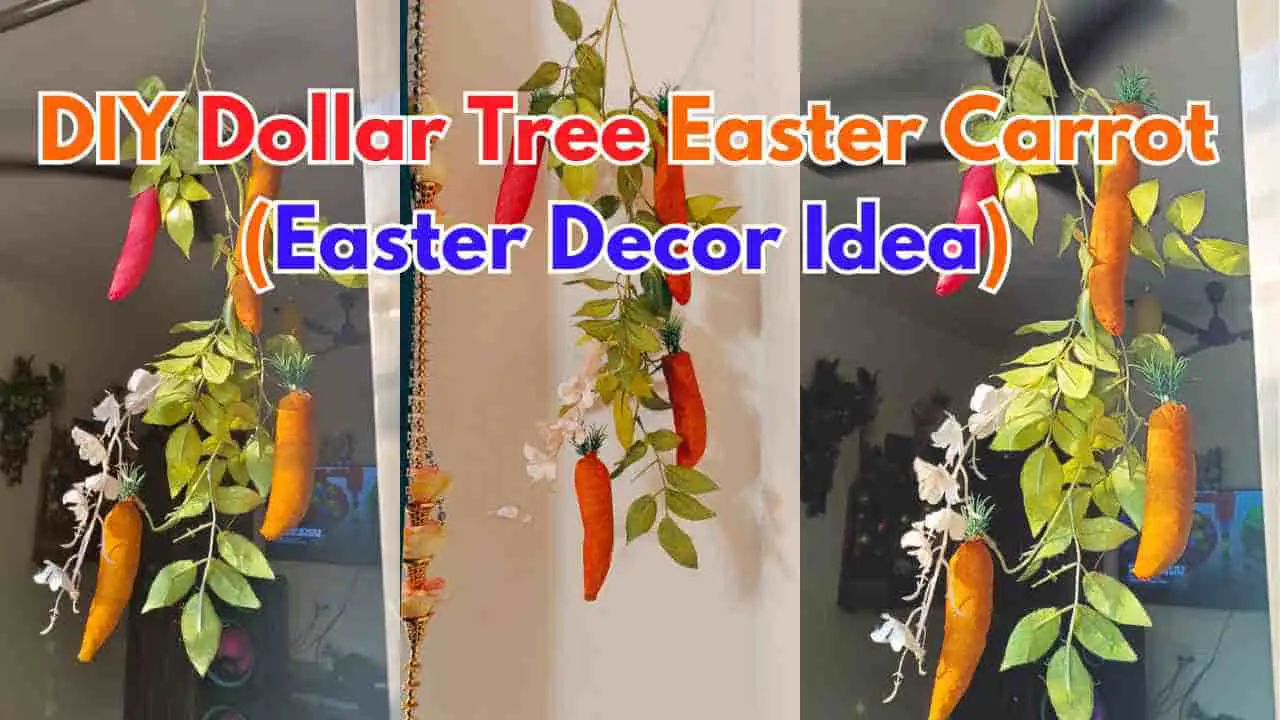 DIY Dollar Tree Easter Carrot (Easter Decor Idea)