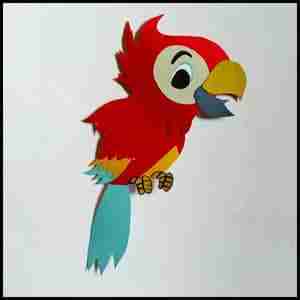 Colorful Paper Parrot Craft For kids (With Template)