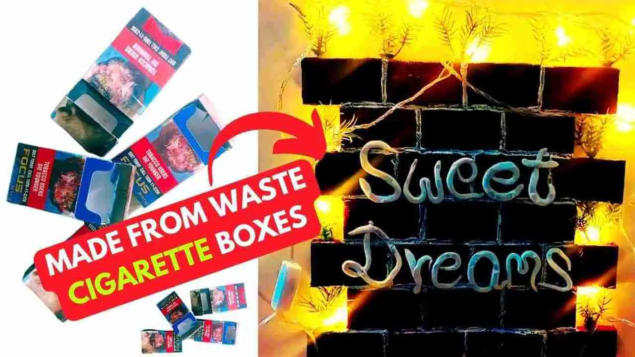 DIY Bedroom Wall Hanging Decor Using Empty Cigarette Boxes