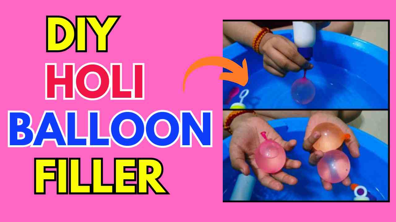 Quick DIY Holi Balloon Filler With An Old Glue Bottle