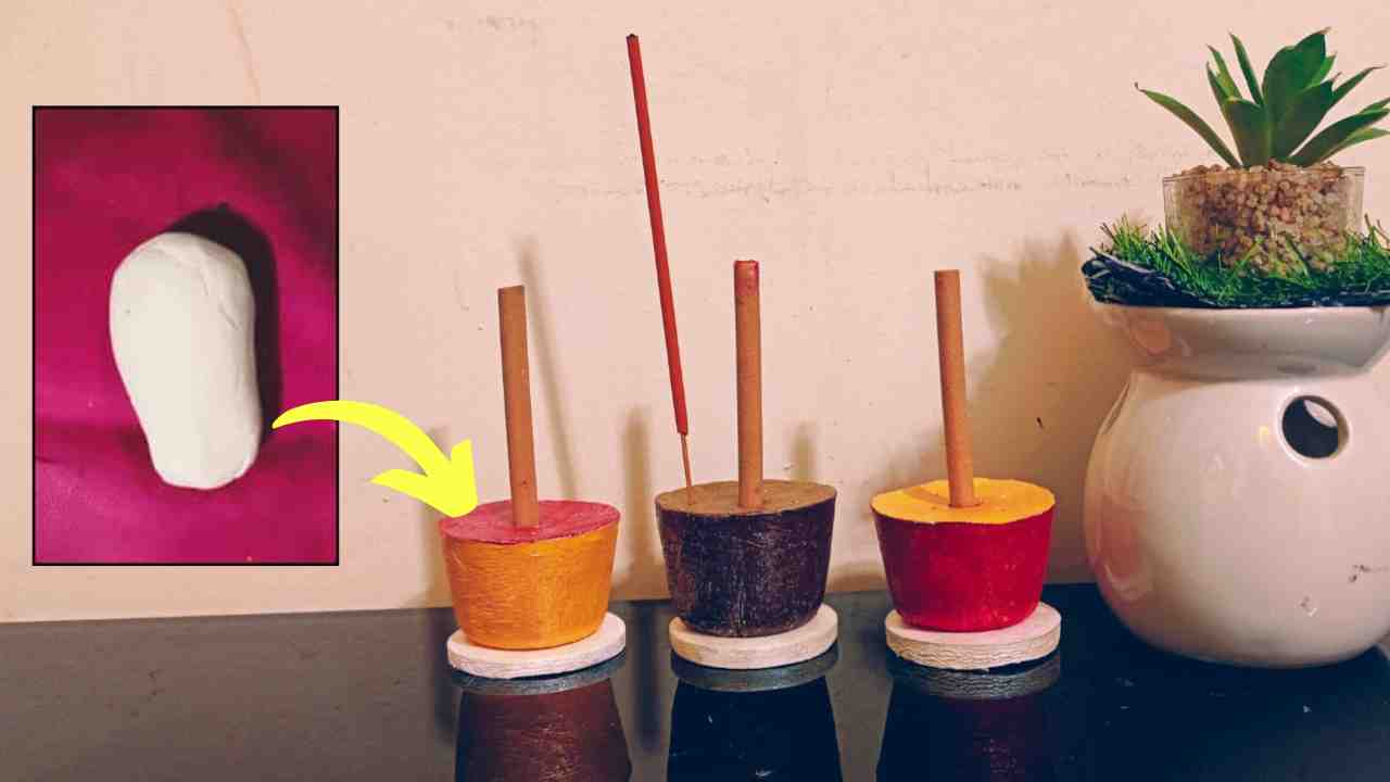 DIY Incense stick holder using Homemade Clay (Gift Idea)