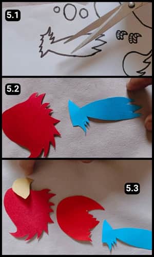 Colorful Paper Parrot Craft For kids (With Template)