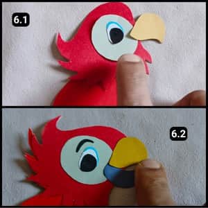 Colorful Paper Parrot Craft For kids (With Template)