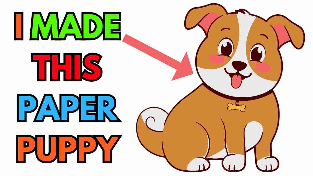 Paper Puppy Craft For Kids (Includes Dog Craft Template)