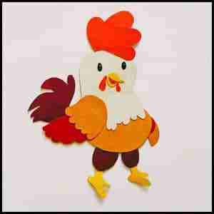 Paper Rooster Craft For Kids (With Printable Template)