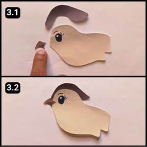 Adorable Paper Sparrow Craft for kids (With Template)