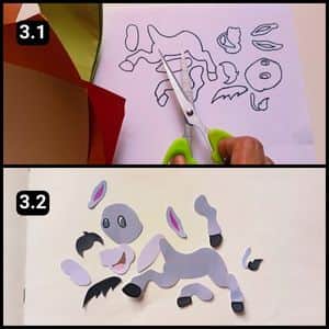 Paper Donkey Craft for Kids (Free Template)