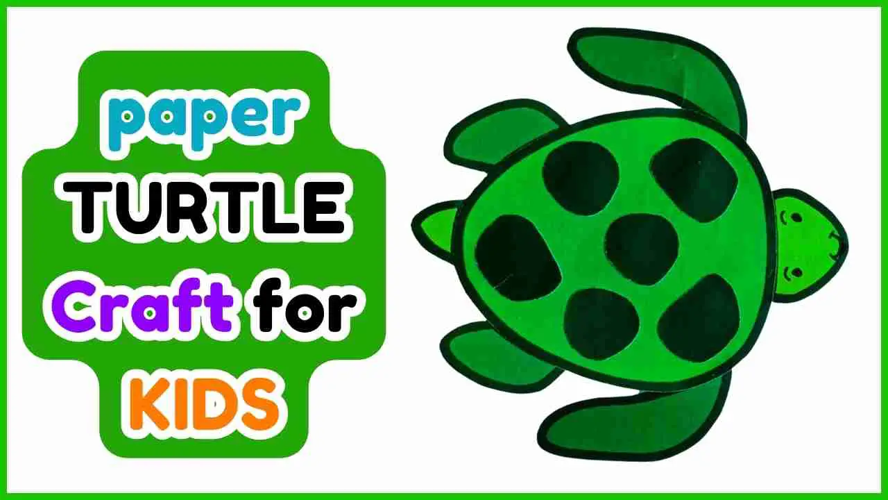 10 Minute Paper Turtle Craft for Kids (With Template)