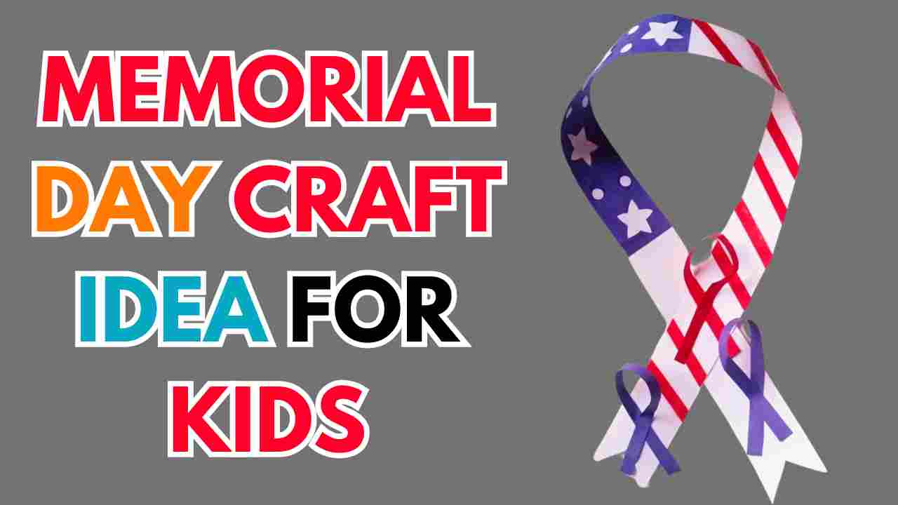 Easy Paper Ribbon Craft for Memorial Day (Kids Craft)