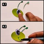 Leaf Shape Grasshopper Craft for KIDS With Free Template