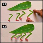 Leaf Shape Grasshopper Craft for KIDS With Free Template