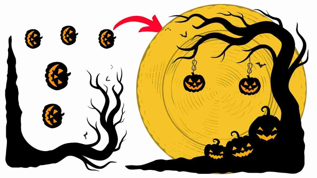 Paper Plate Tree Craft for Halloween (Kids Craft Idea)