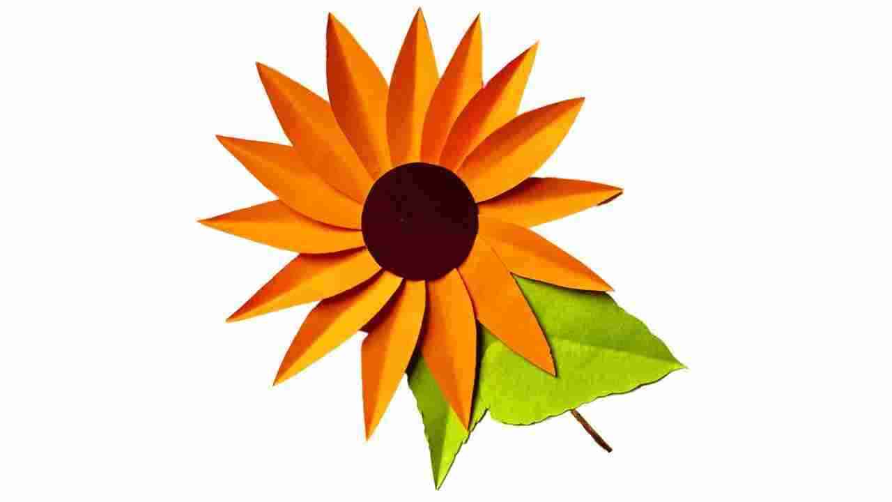 Easy Paper Sunflower Craft for KIDS (Using Simple Shapes)