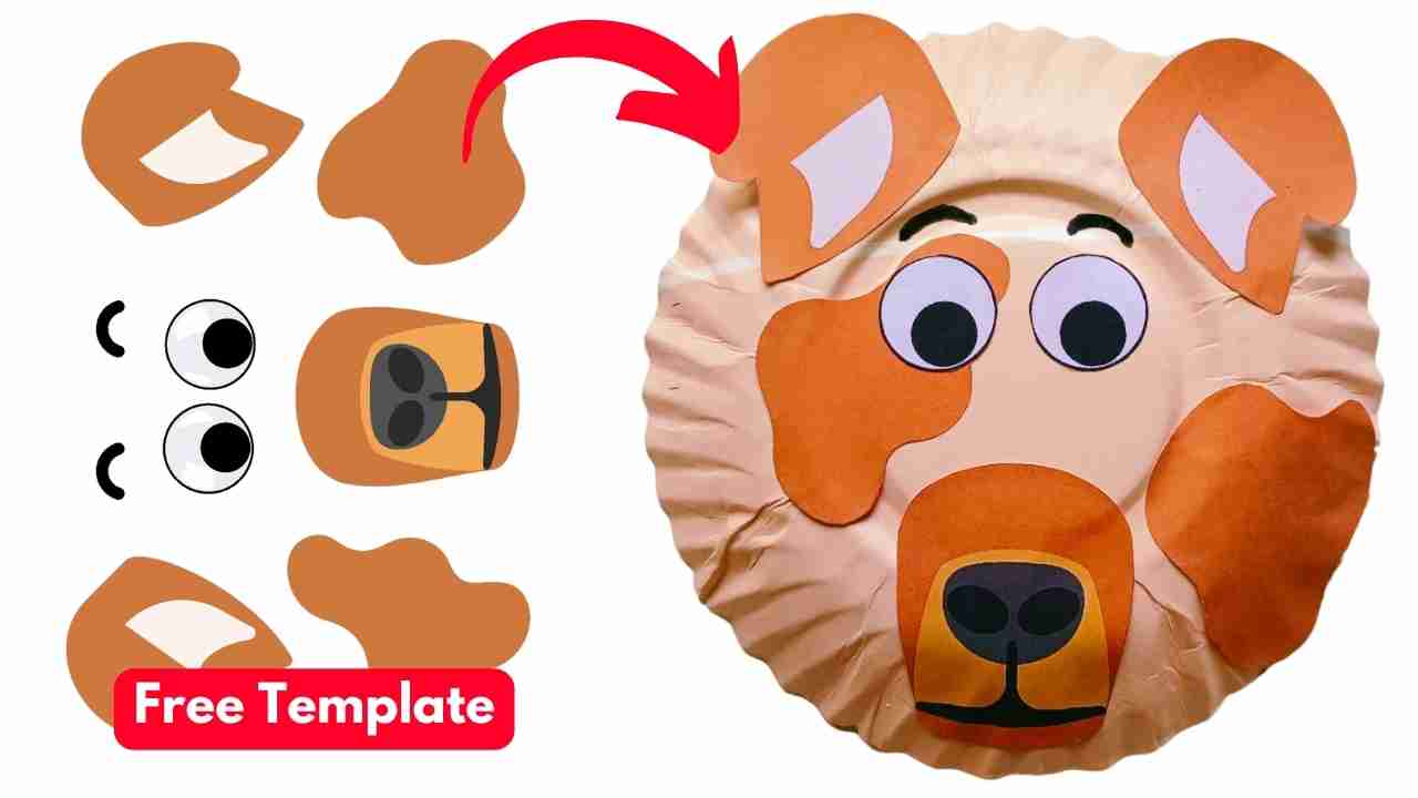 Paper Plate Dog Craft for Kids (With Free Template)
