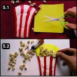 Paper Plate Popcorn Tub - Father's Day Craft for Kids