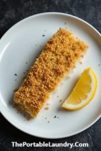 Baked Cod with Garlic Lemon Crust (Easy Dinner Idea)