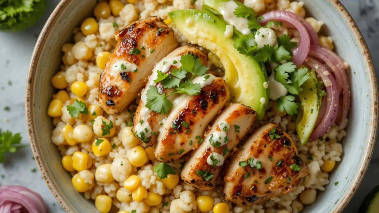 Sweet Corn Chicken Rice Bowl (Flavor-Packed Twist)