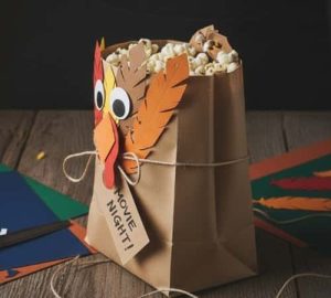 DIY Paper Bag Turkey Placeholders for Thanksgiving Kids Table