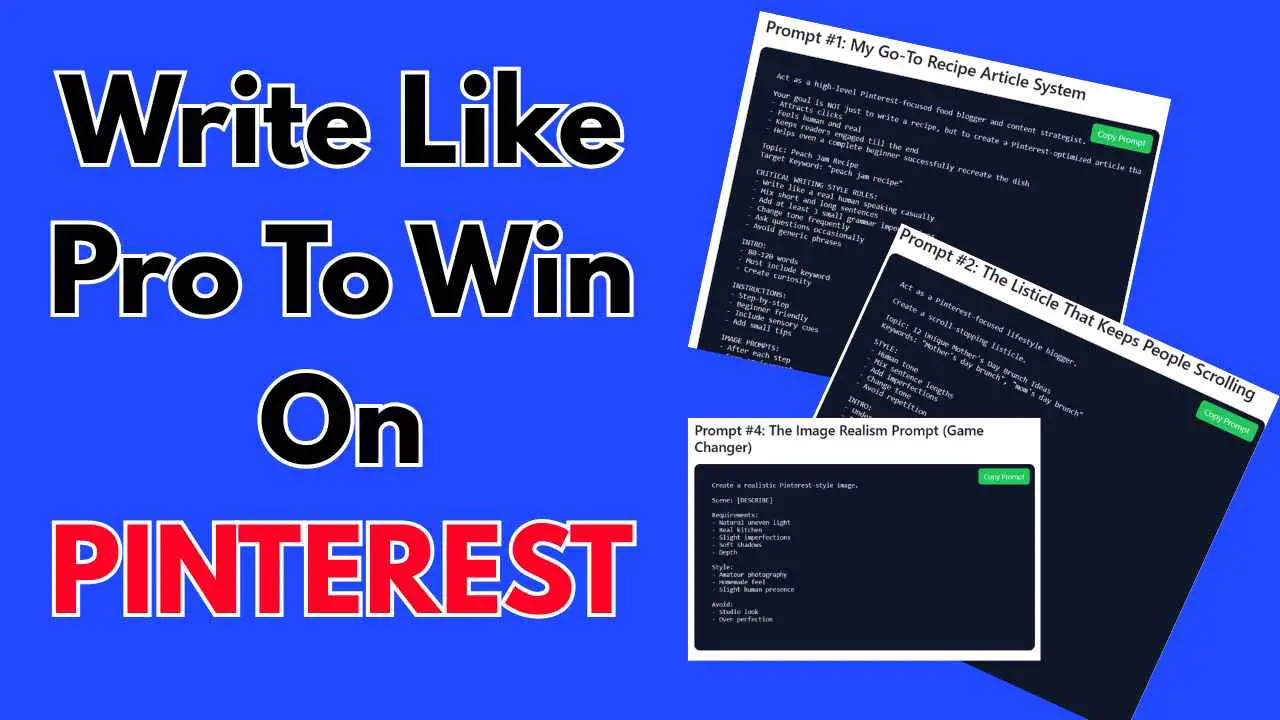 Write Like Pro To Win on Pinterest (My Exact Prompt System)